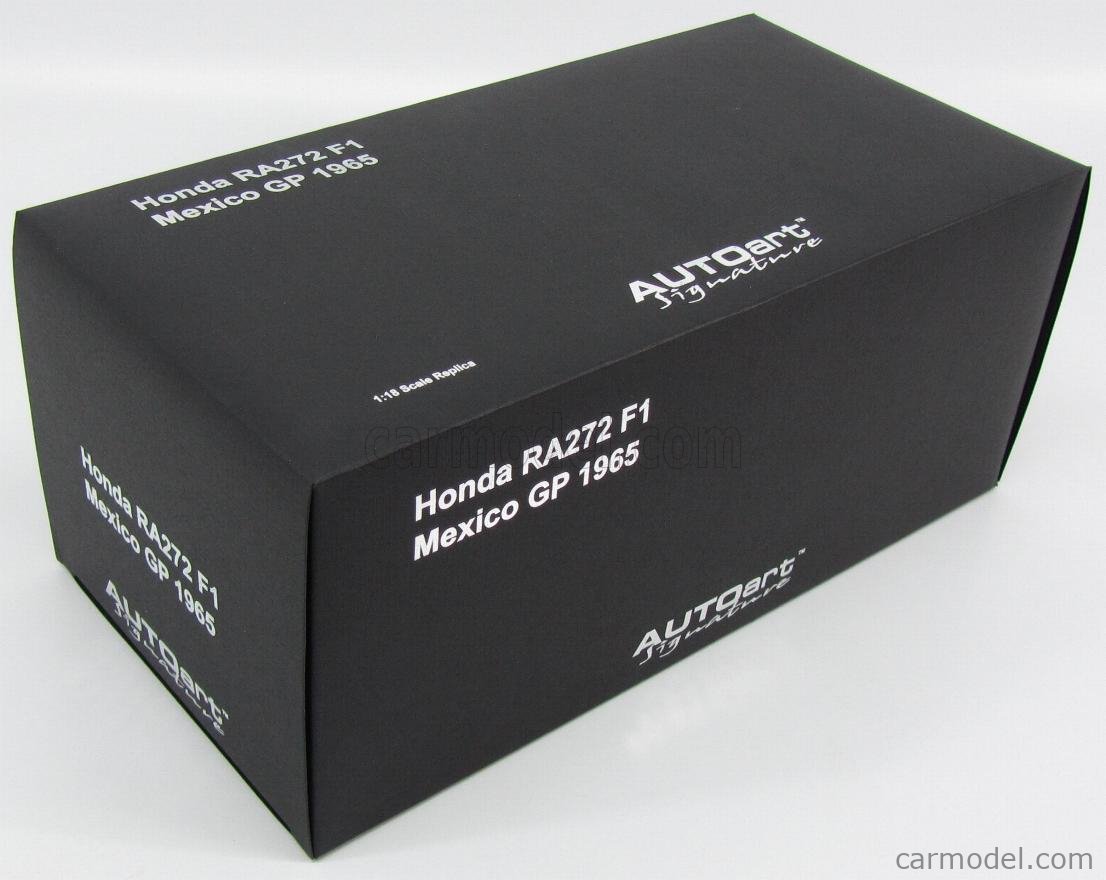 AUTOART 86599 Scale 1/18 | HONDA F1 RA272 N 11 MEXICO GP 1965 RICHIE GINTHER - WITH FIGURE WHITE