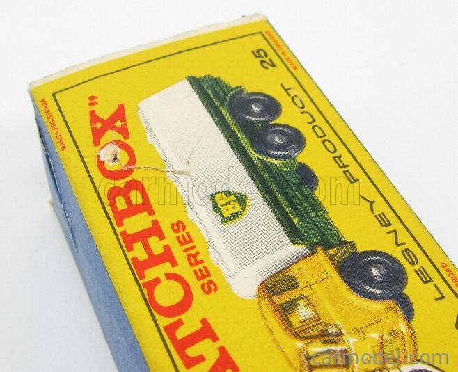 MATCHBOX 25 Scale 1/66 | BEDFORD BP TANKER TRUCK YELLOW WHITE