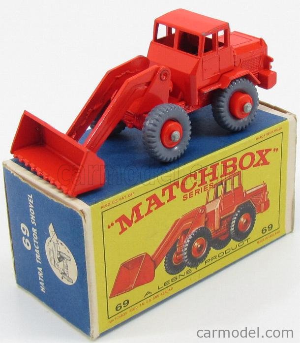 MATCHBOX 69 Scale 1/66 | HATRA TRACTOR SHOVEL ORANGE