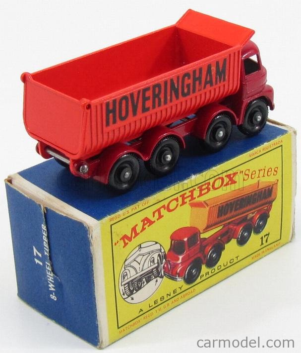 MATCHBOX 17 Scale 1/66 | MATCHBOX 8-WHEEL TIPPER - HOVERINGHAM RED
