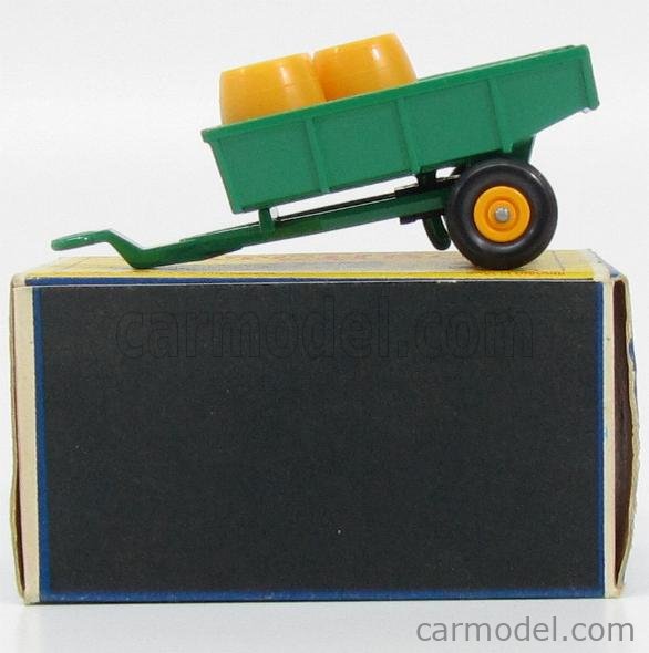 MATCHBOX 51 Scale 1/66 | TRAILER TRAILER WITH BARRELS YELLOW GREEN