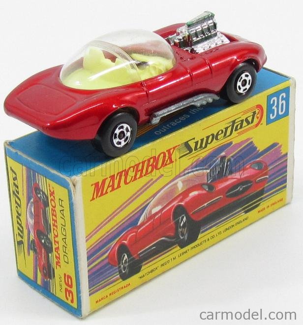 MATCHBOX 36 Escala 1/66 | JAGUAR DRAGUAR RED MET