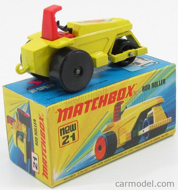 MATCHBOX 21 Scale 1/66 | MATCHBOX ROD ROLLER YELLOW