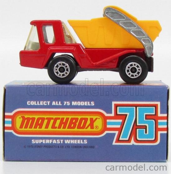 MATCHBOX 37 Scale 1/66 | MATCHBOX SKIP TRUCK YELLOW RED
