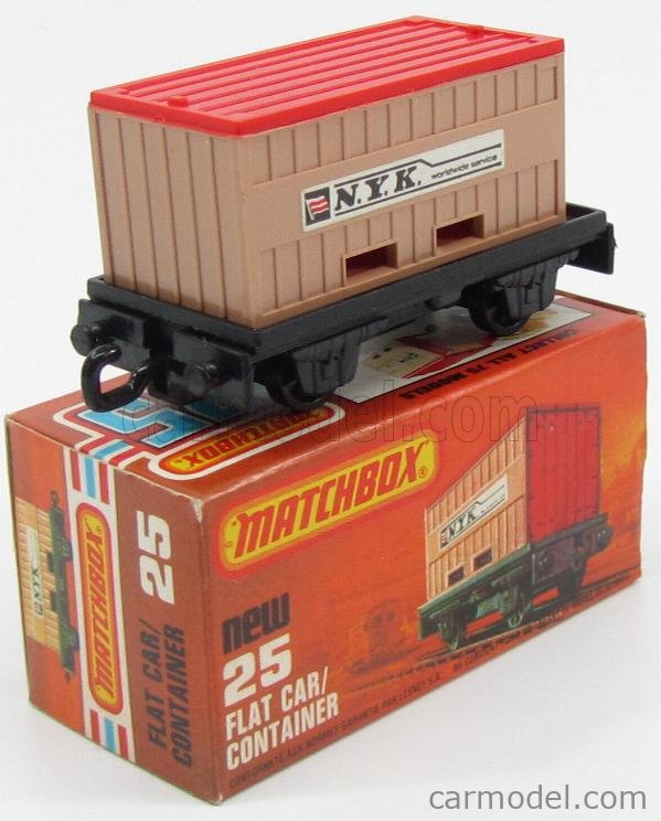 MATCHBOX 25 Echelle 1/66 | MATCHBOX FLAT CAR - CONTAINER - DIESEL ...