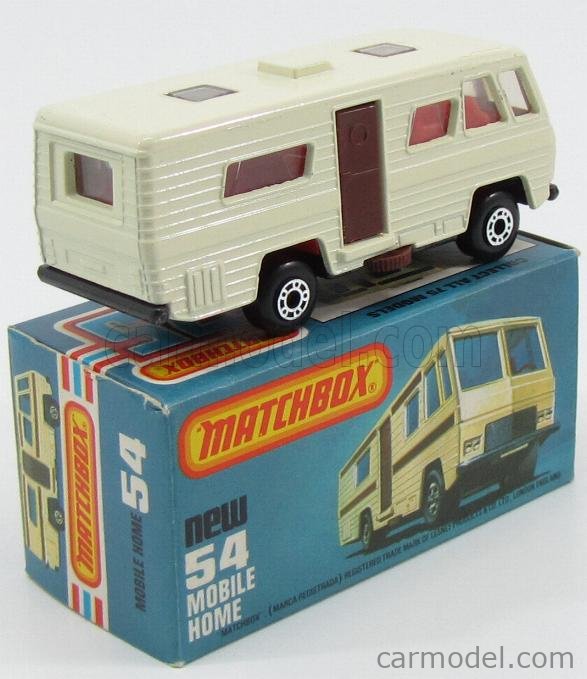 MATCHBOX 54 Scale 1/99 | MATCHBOX CARAVAN MOBILE HOME CAMPER WHITE