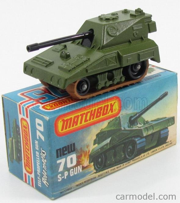 MATCHBOX 70 Scale 1/66 | MATCHBOX SELF-PROPELLED GUN MILITARY GREEN