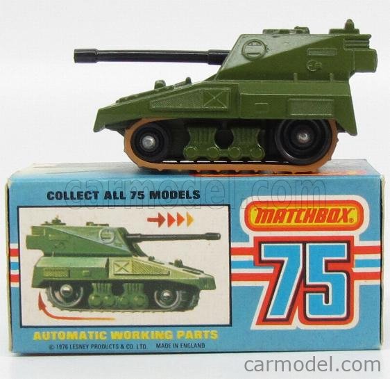 MATCHBOX 70 Scale 1/66 | MATCHBOX SELF-PROPELLED GUN MILITARY GREEN