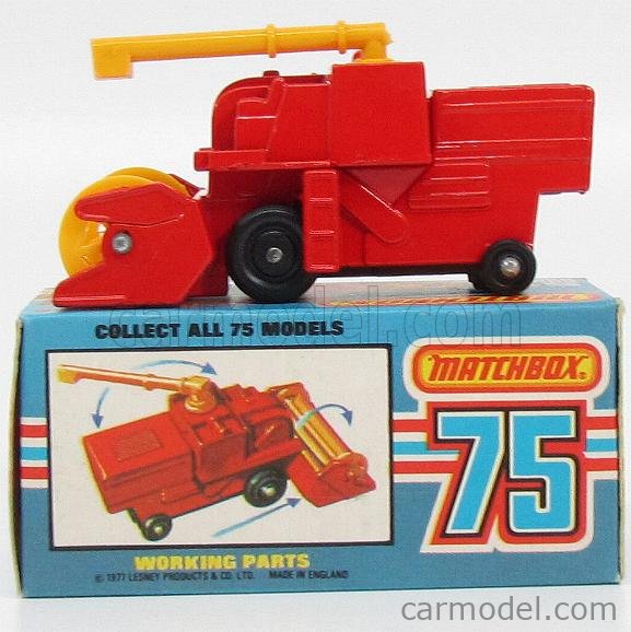 MATCHBOX 51 Scale 1/66 | MATCHBOX COMBINE HARVEST RED YELLOW