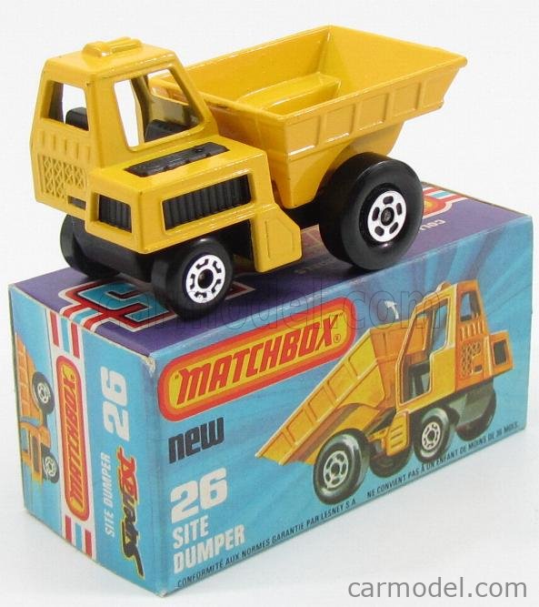 MATCHBOX 26 Scale 1/66 | MATCHBOX SITE DUMPER YELLOW
