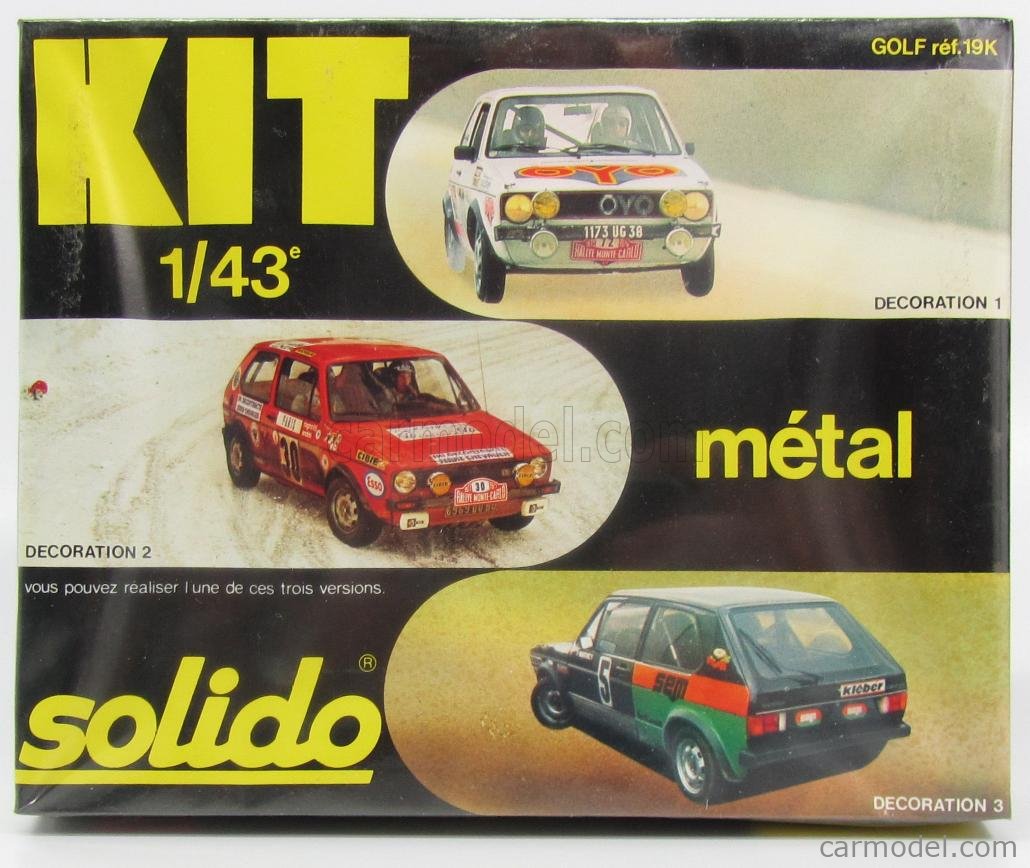 SOLIDO 19K Scale 1/43 | VOLKSWAGEN GOLF MKI N 30 RALLY MONTECARLO 1977