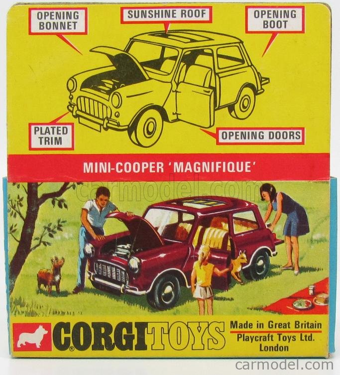 CORGI 334 Scale 1/43 | MORRIS MINI COOPER MAGNIFIQUE 1968 GREEN MET