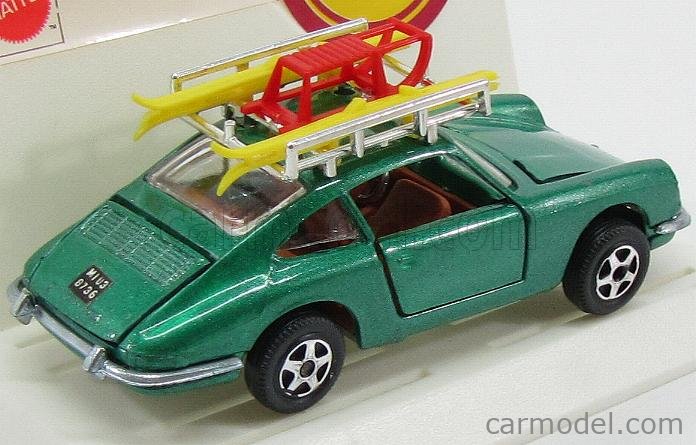 MEBETOYS MATTEL A64 Scala 1/43 | PORSCHE 911 912 SKI - CON SCI GREEN MET