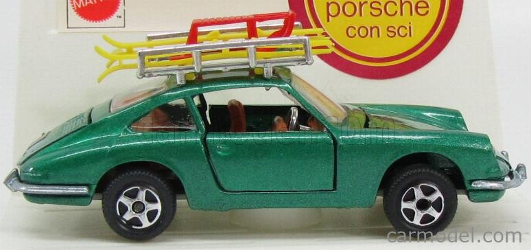 MEBETOYS MATTEL A64 Scala 1/43 | PORSCHE 911 912 SKI - CON SCI GREEN MET