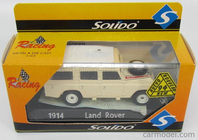 SOLIDO 1914 Scale 1/43 | LAND ROVER LAND 4X4 MOTUL N 59 RALLY WHITE