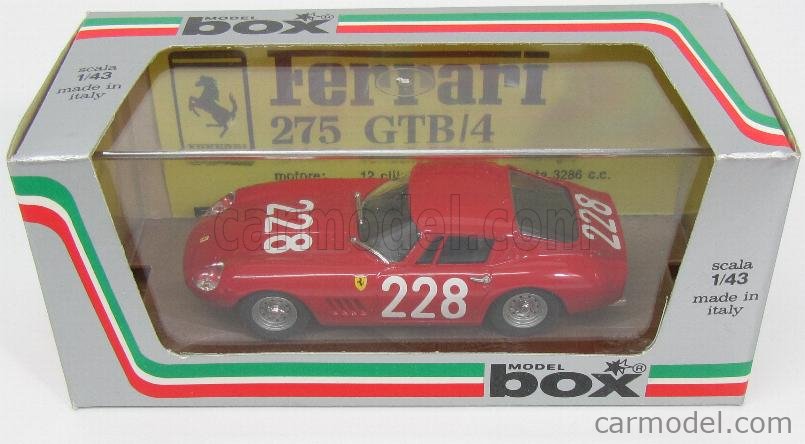 BOX-MODEL 8430-2 Escala 1/43 | FERRARI 275 GTB/4 N 228 TARGA FLORIO ...