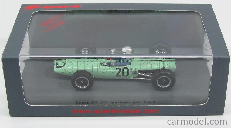 SPARK-MODEL S4825 Scale 1/43 | LOTUS F1 24 N 20 GERMAN GP 1963 JIM HALL ...
