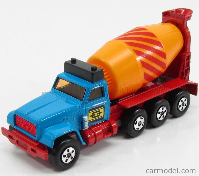 MATCHBOX K6 Scale 1/50 | GMC CEMENT MIXER TRUCK BLUE RED YELLOW