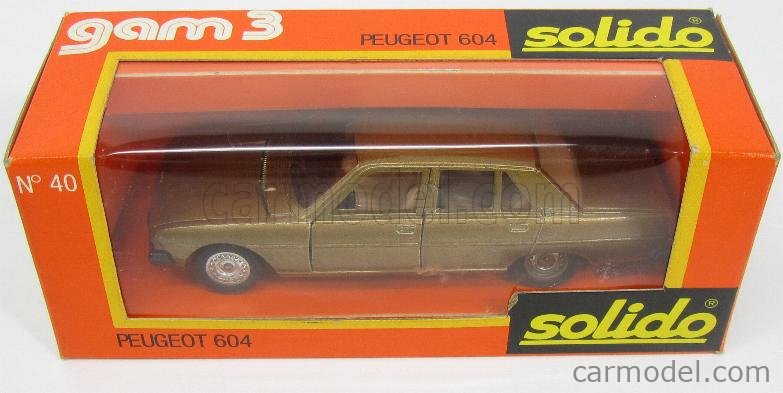 SOLIDO 40 Scale 1/43 | PEUGEOT 604 GOLD MET