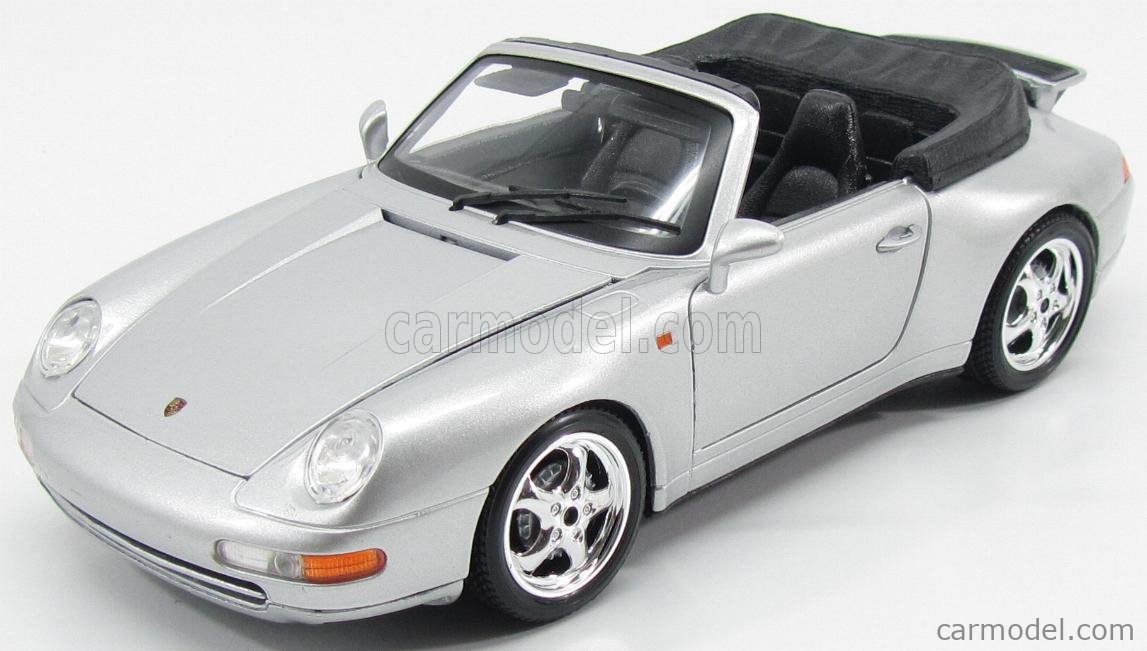 BURAGO BU12039S Scale 1/18 | PORSCHE 911 993 CARRERA CABRIOLET 1995 SILVER