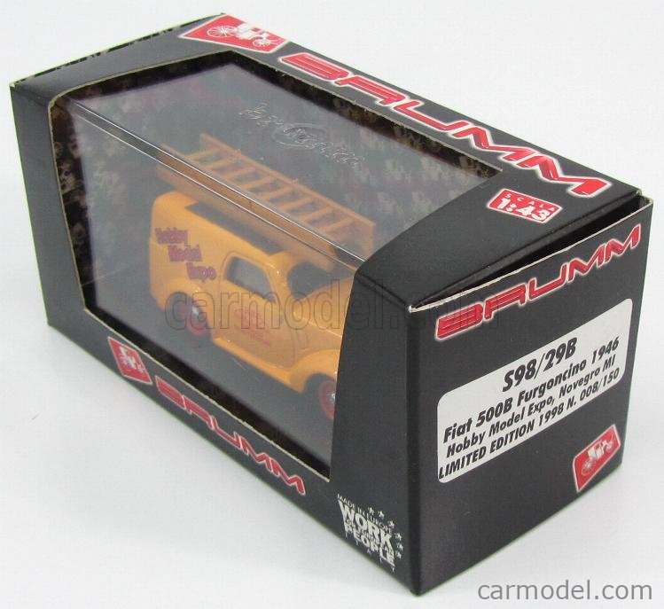 BRUMM PROM S98/29B Scale 1/43 | FIAT 500B VAN 1946 - HOBBY MODEL EXPO ...